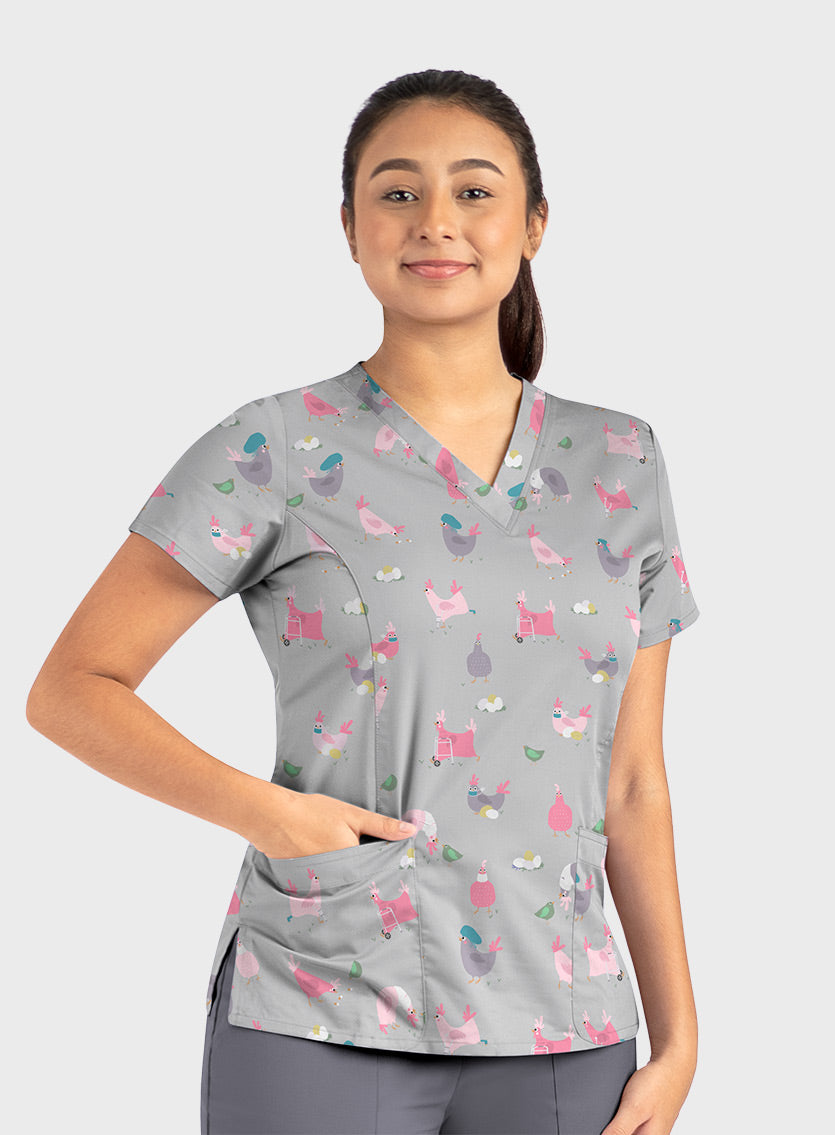 Maevn Prints 1767 Women’s V-Neck Print Top