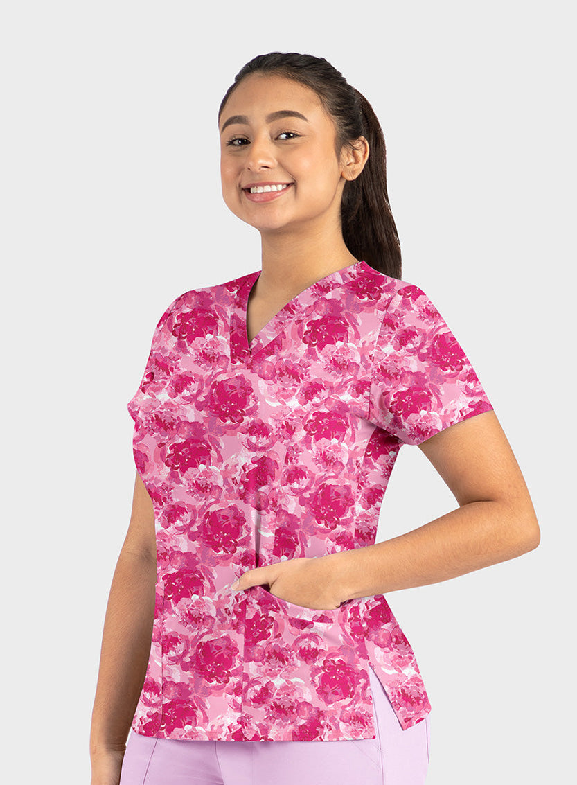 Printed Scrubs Top for Women | Maevn Outlet