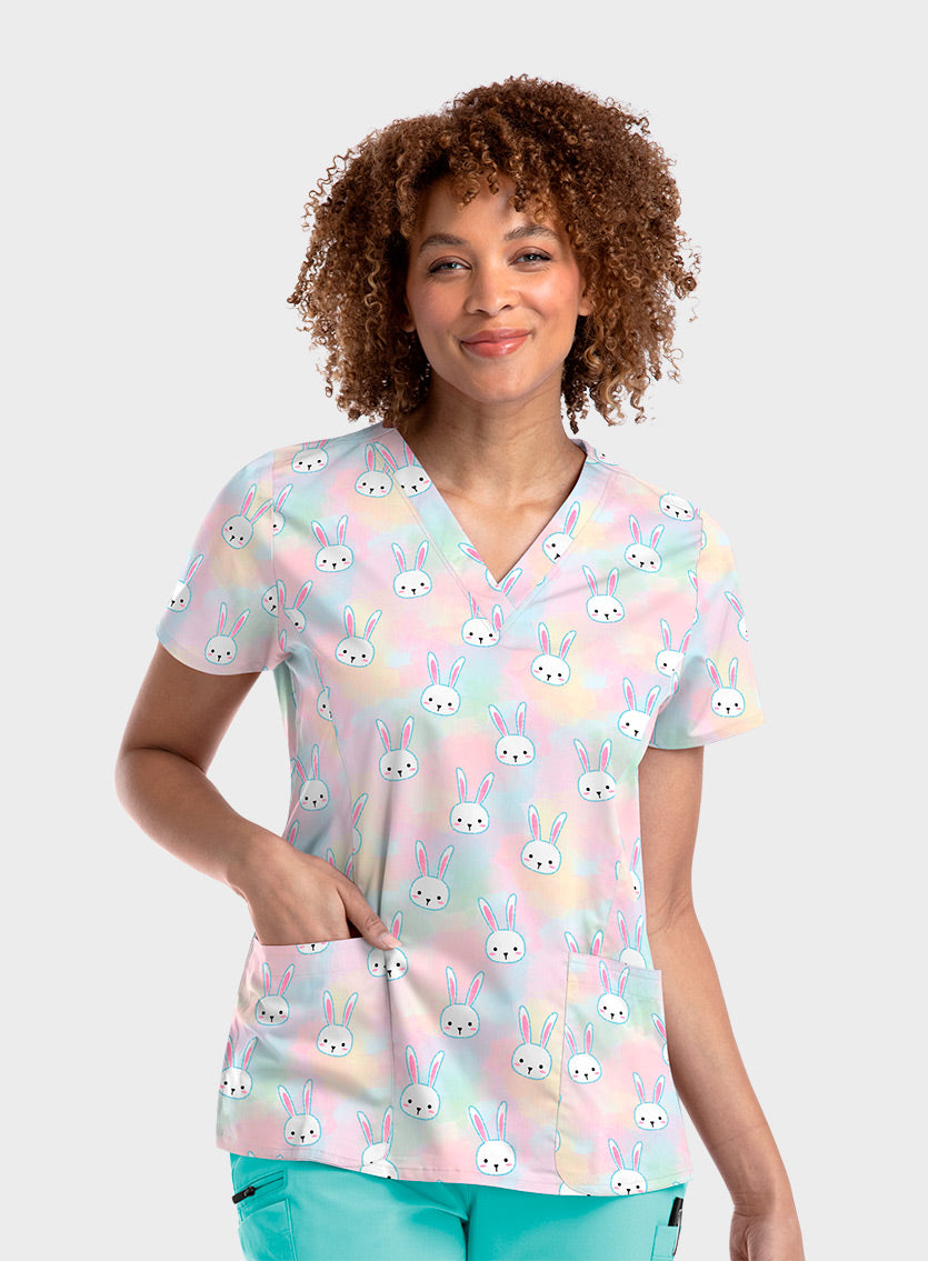 Funny Bunnies Maevn Prints 9810 V-Neck Print Top (Final sale)